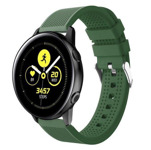 Tamno Zelena Silikonska Narukvica 20 Mm Samsung Active, Galaxy Watch 42mm, Galaxy Watch 4, Huawei Watch 42mm