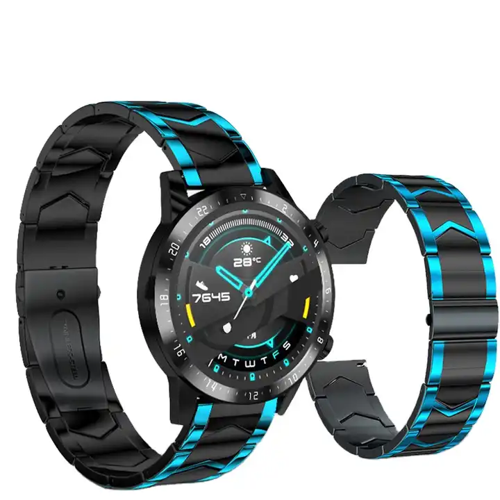 Univerzalna Narukvica Za Huawei GT2 GT3 Pro 46mm Luxury Business Metalna Narukvica Black Blue Za Samsung Watch3 45mm S3 22mm