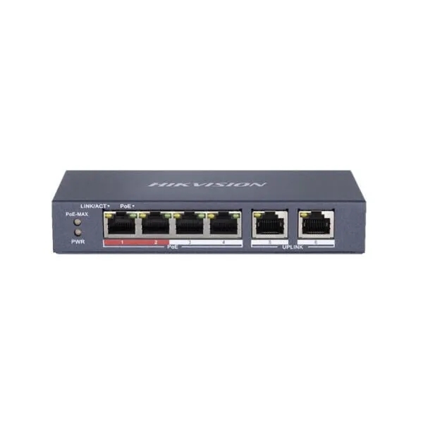 Poe Switch HikVision DS-3E0106P-E/M 4-portni