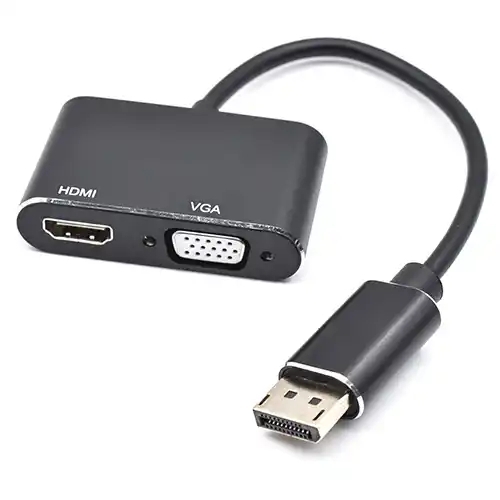 Adapter konverter Displayport - HDMI/VGA 1080p Kettz DP2HV-K12