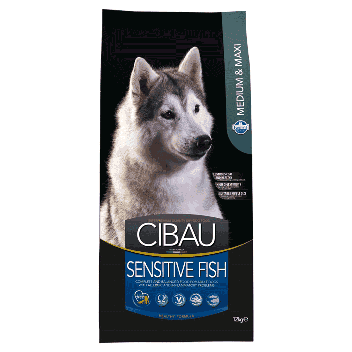 Cibau Hrana za osetljive pse Medium & Maxi Sensitive, Riba