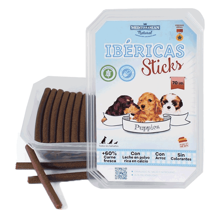 Mediterranean Natural Mesni štapići Ibericas Puppy Sticks, 70 kom