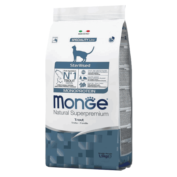 Monge Natural Monoprotein Sterilised, Pastrmka