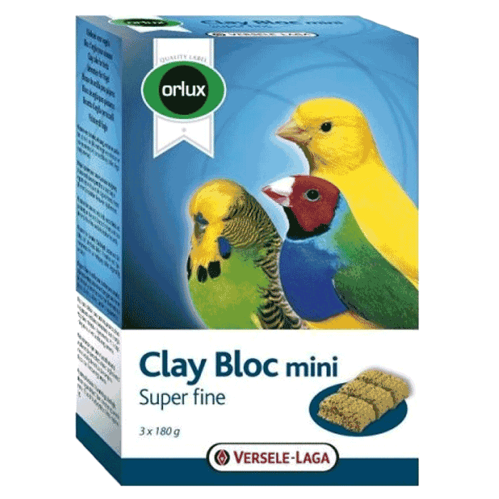 Orlux Kamen za kljucanje Clay bloc Mini, 3 x 180gr