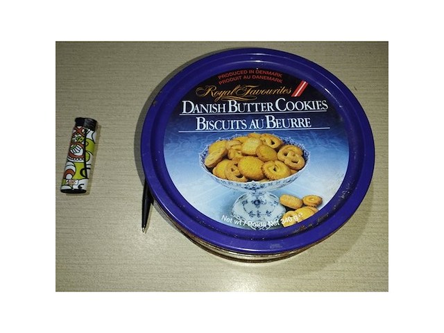 Limena kutija okrugla od Danish butter cookies