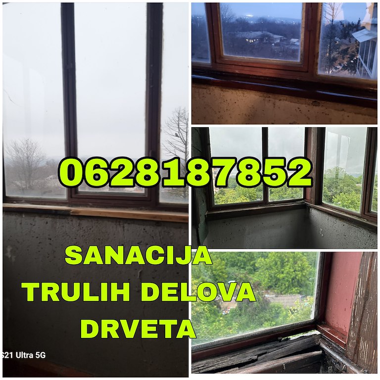 STOLAR 0644931300 SANACIJA TRULIH DRVENIH DELOVA PROZORA VRATA 0628187852