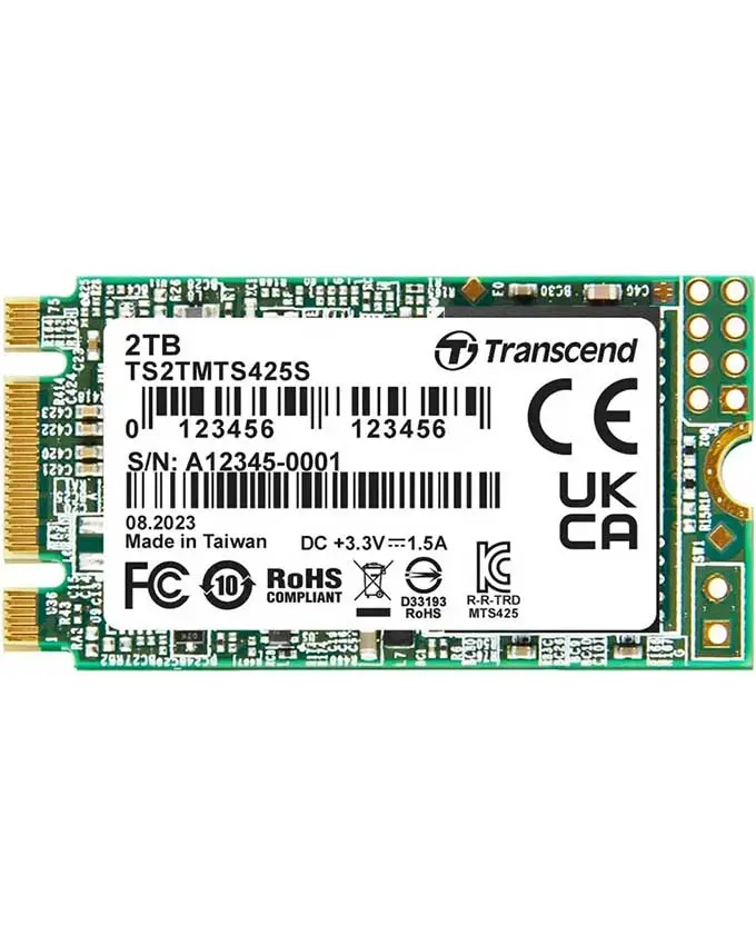 TRANSCEND Hard disk, SSD, 2TB M.2 SATA III TS2TMTS425S