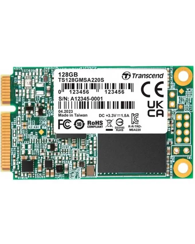 TRANSCEND Hard disk, SSD, 128GB mSATA III TS128GMSA220S