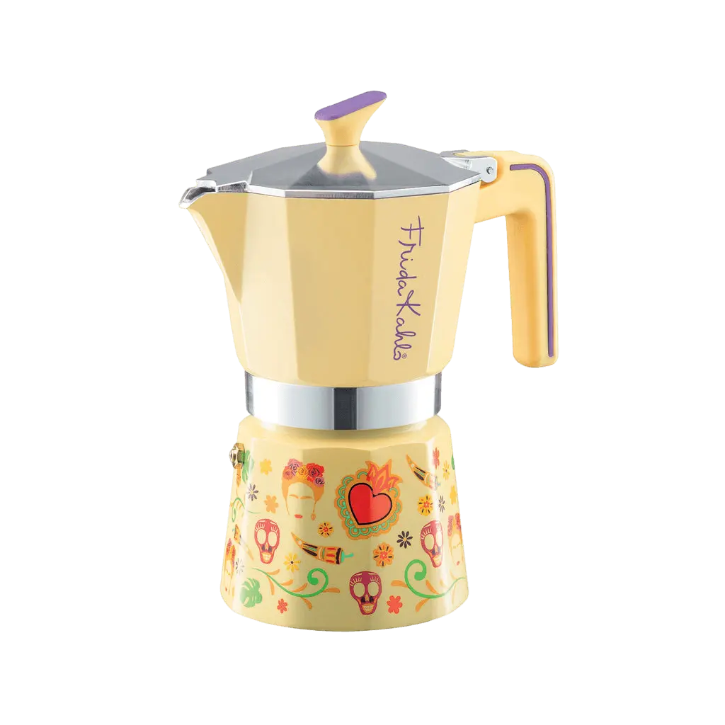 Pedrini Moka pot Frida Kahlo 6 šoljica, Žuta