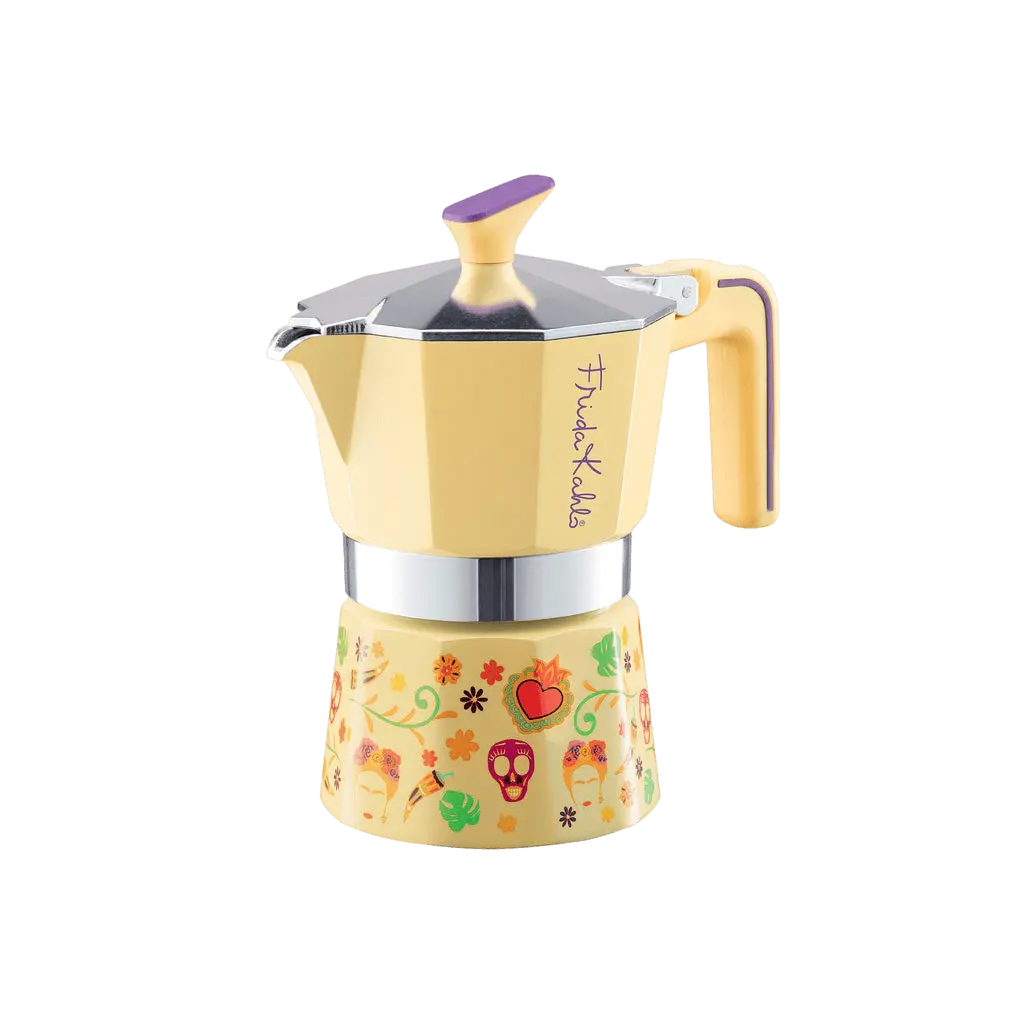 Pedrini Moka pot Frida Kahlo 3 šoljice, Žuta