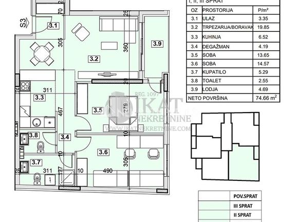 Zemun, Cara Dušana 74,66m2 novogradnja + PDV ID#3927