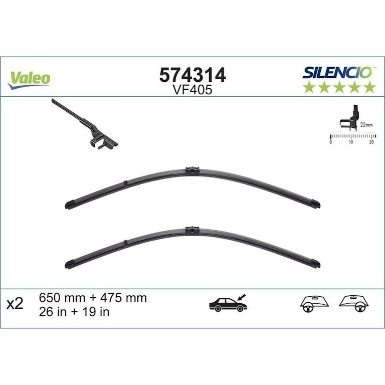 METL VM405 574314 ( 119384 ) VALEO 650/475 FORD