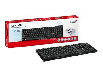 GENIUS Bežična tastatura US KB-7100X/ crna