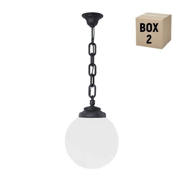 SICHEM/G250 crna viseća lampa IP55 1xE27