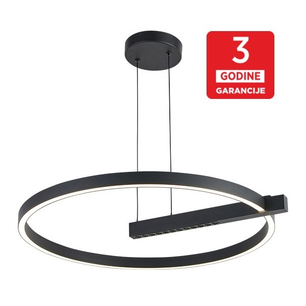 LED visilica M10956 36W 3000K peščano crna