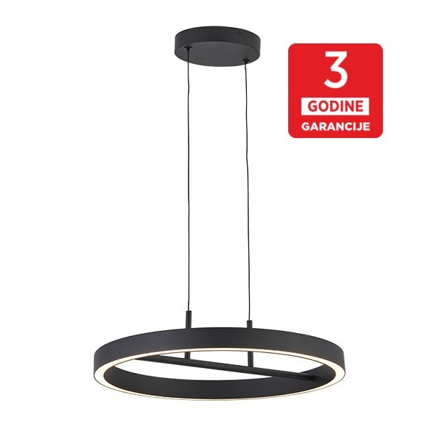 LED visilica M10946 42W 3000K peščano crna