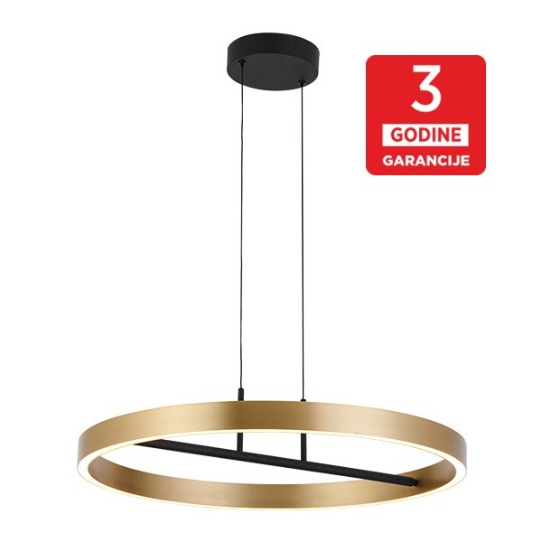 LED visilica M10944 42W 3000K crna + brušeno zlato