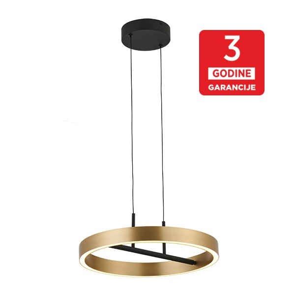 LED visilica M10943 32W 3000K crna + brušeno zlato
