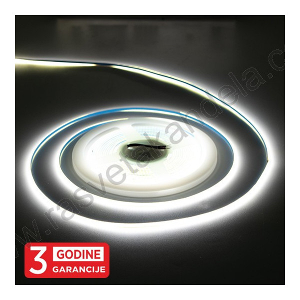 COB LED traka širine 5mm 6500K 5m 12V 11W/m 384d IP22 MLH-2110