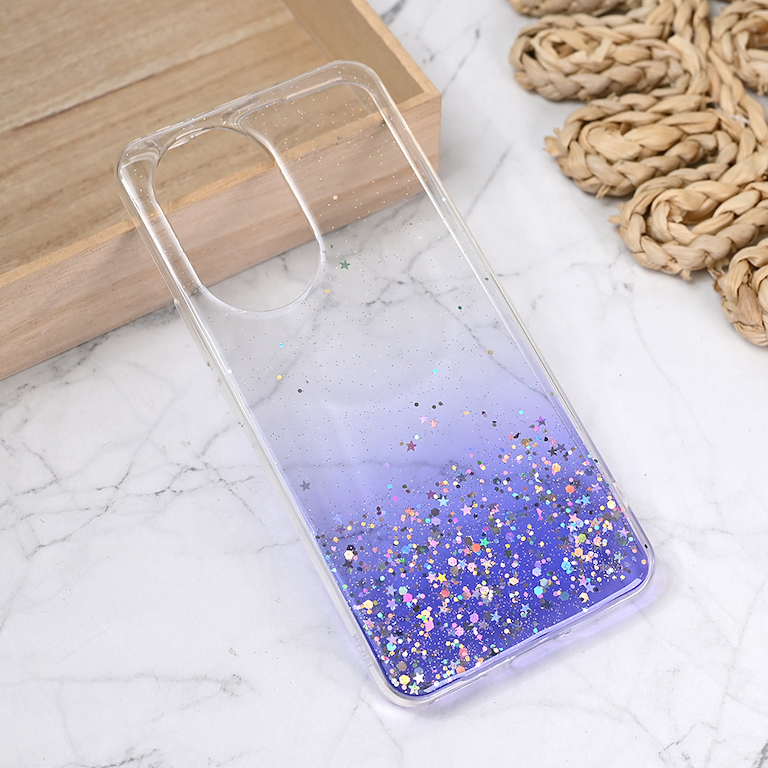 Zastitna silikonska maska (futrola) Glitter - Huawei Honor 200 ljubicasta