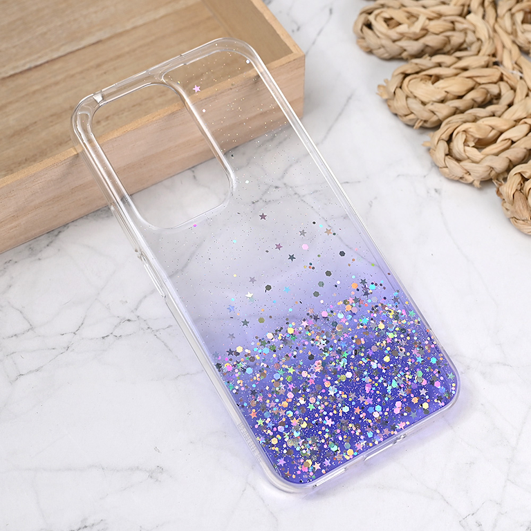 Zastitna silikonska maska (futrola) Glitter - Huawei Honor 200 Lite ljubicasta