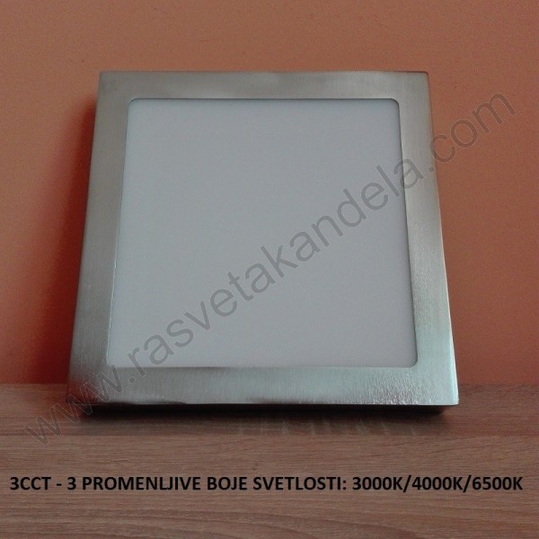Led panel nadgradni M18NK-SN-CCT 18W 3000/4000/6500K mat hrom