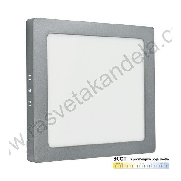 Led panel nadgradni M18NK-SIL-CCT 18W 3000/4000/6500K srebrni