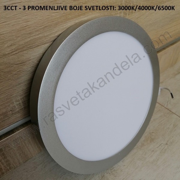 Led panel nadgradni M24NO-SIL-CCT 24W 3000/4000/6500K srebrni