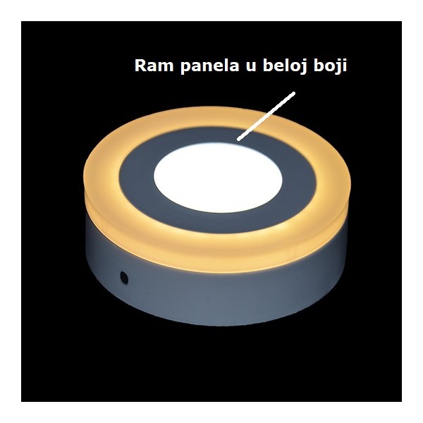 LED nadgradni panel 3+3W okrugli M6NO-D 3000K+6500K