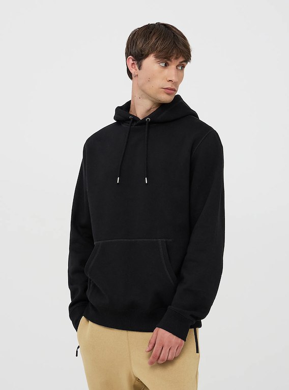 Basic hooded sweatshirt Crna