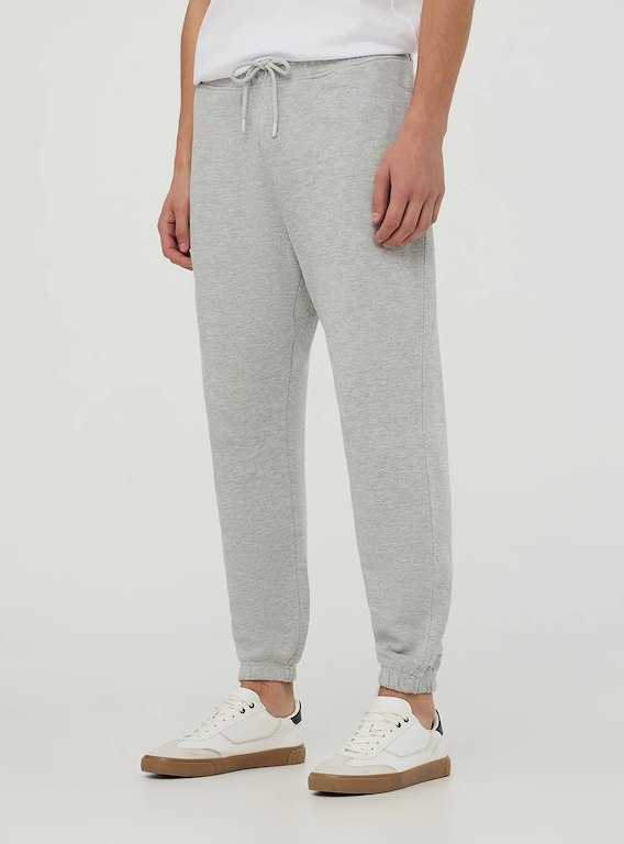 Pantalone jogger sa pertlom Svetlosiva melanž