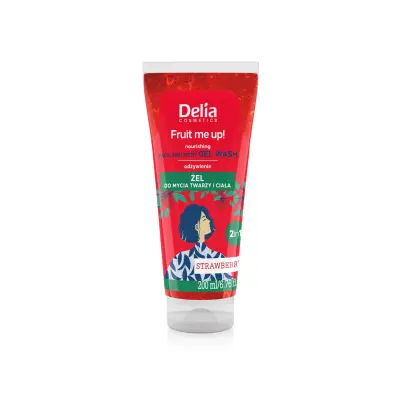 DELIA Gel za umivanje lica i tela - Jagoda 200ml