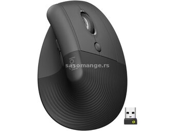 LOGITECH Bežični miš Lift Vertical Ergonomic/ crna