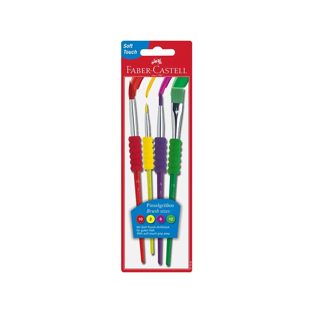 FABER CASTELL Set 4 četkice soft grip