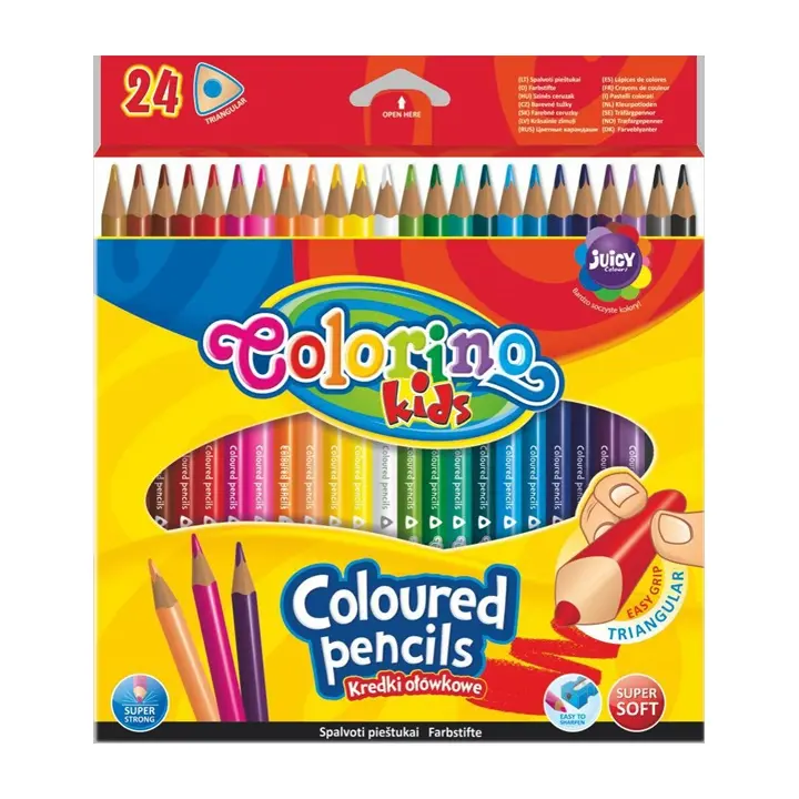 ARTMIE Triangularne Colorino bojice za decu, 24 komada