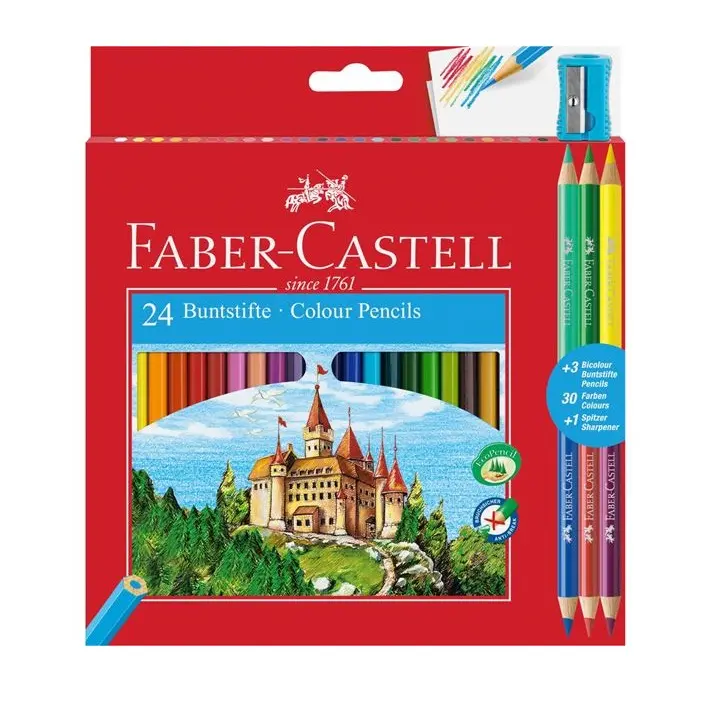 FABER CASTELL Bojice šestougaone, Drvene, 24 komada