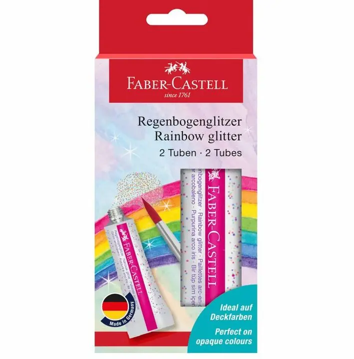 FABER CASTELL Rainbow Glitter za akvarelne boje, 2x12ml