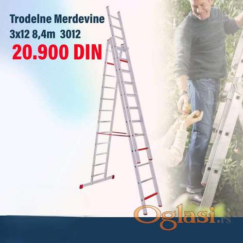 Trodelne Merdevine 3x12 8,4m 3012