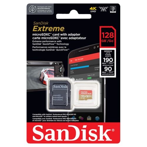 Memorijska kartica SanDisk SDXC Extreme micro Pro Deluxe 128GB 190MB/s A2 C10 UHS-I U3 V30