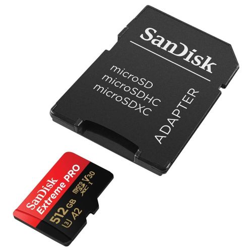 Memorijska kartica SanDisk SDXC Extreme Pro micro 512GB 200MB/s A2 UHS-I U3 V30+adapter