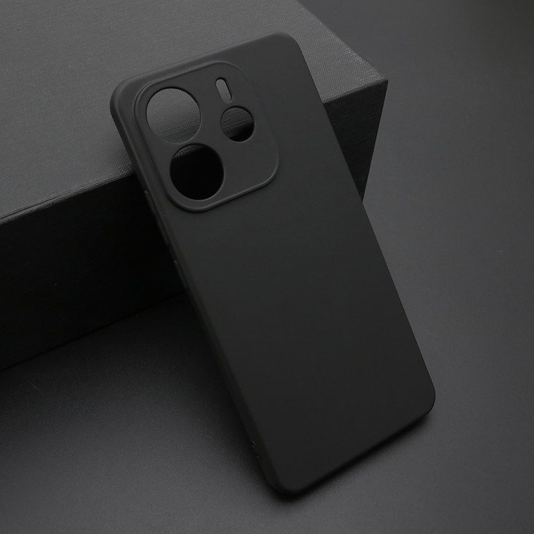 Zastitna ultra tanka (skin) maska / futrola KOLOR - Xiaomi Redmi Note 14 4G crna (MS)