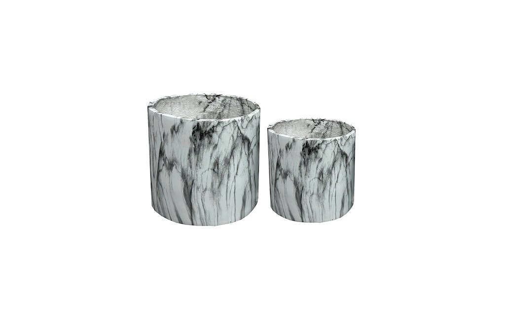 Saksija black marble hc30021 26x26x25 cm