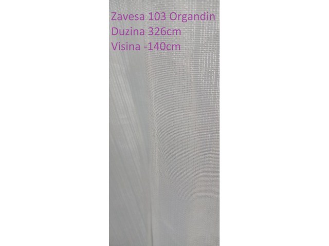 Zavesa 103 Organdin Duzina 326cm Visina -140cm