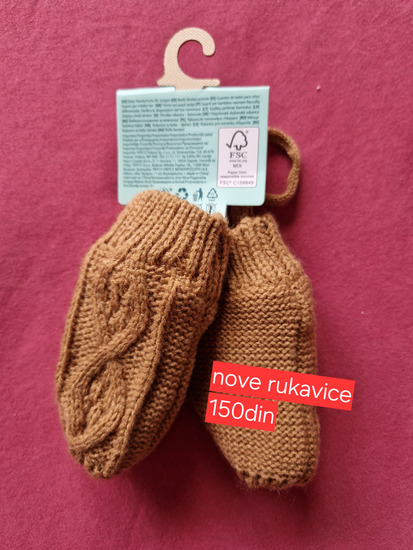 NOVO Rukavice za bebe UNISEX BOJA