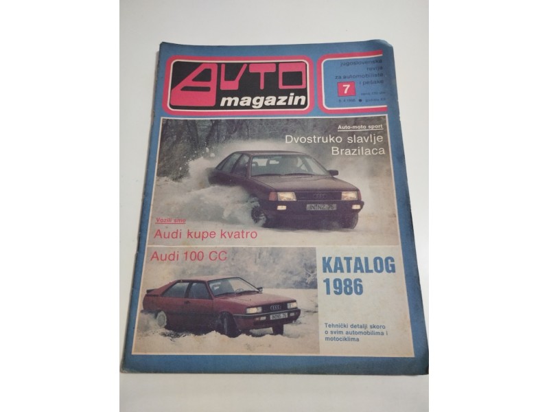 AUTO MAGAZIN broj 7 stari casopis iz 1986 god.