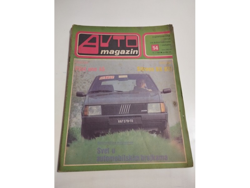 AUTO MAGAZIN broj 14 stari casopis iz 1986 god.