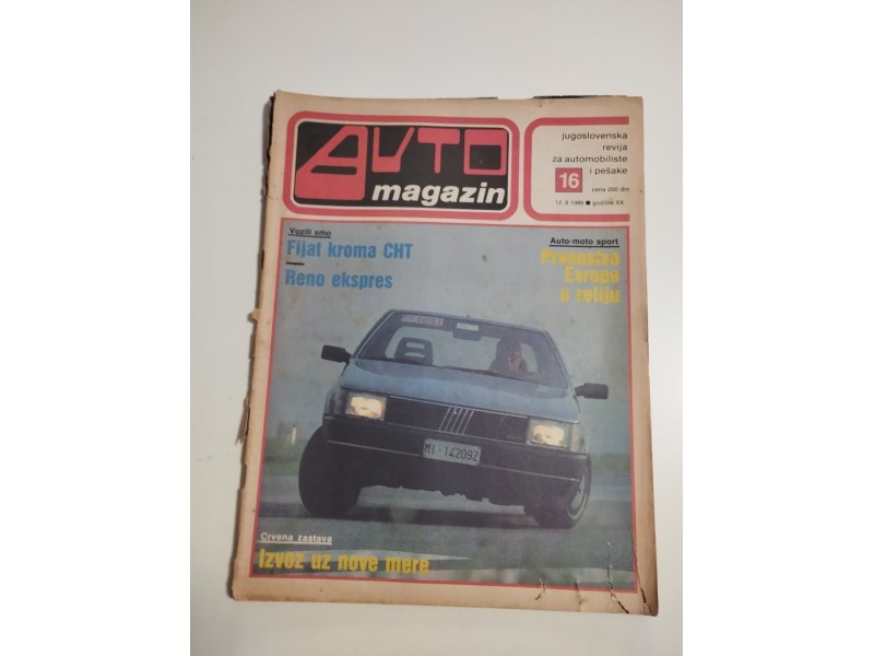 AUTO MAGAZIN broj 16 stari casopis iz 1986 god.