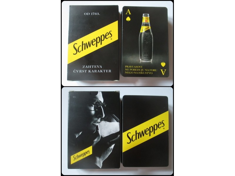 Nove Schweppes Karte Za Igru Ceo Dek 55 Kom.