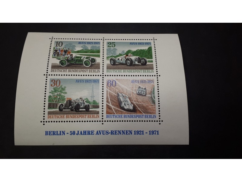 Auto trke - 50 god AVUS - Berlin 1971. ** Blok