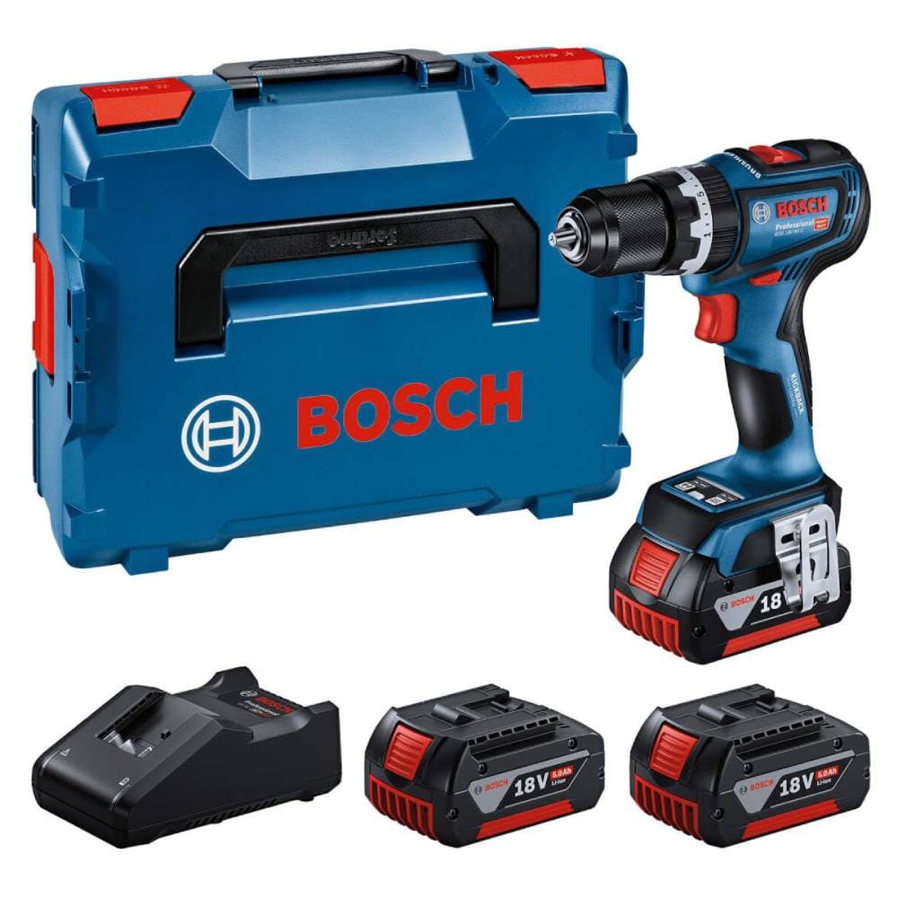 BOSCH 0615A5002W GSB 18V-90 C Akumulatorska vibraciona bušilica-odvrtač + 3x C 18V 4.0Ah Akumulator + GAL 18V-40 Punjač + L-BOXX Kofer